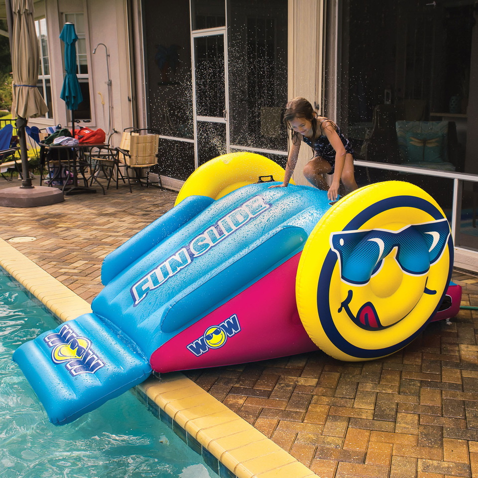 WOW Sports Fun Inflatable Water Slide with Sprinklers for In-Ground ...