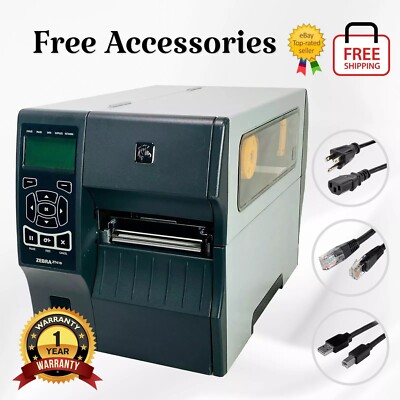 Zebra ZT410 Thermal Transfer Label Printer BT Ethernet USB 300 dpi 1 YR ...