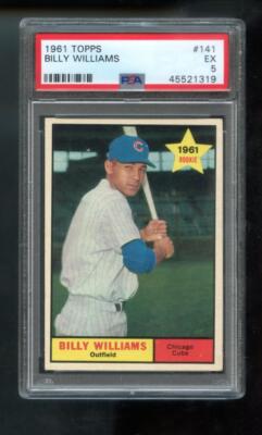 1961 Topps #141 Billy Williams ROOKIE RC PSA 5 Graded Baseball Card ...