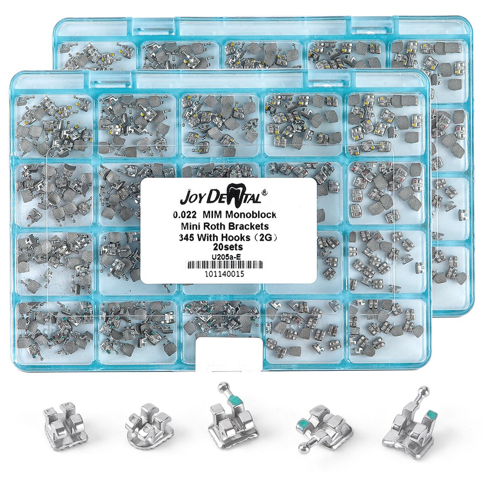 AZDENT Dental Orthodontic MIM Monoblock Brackets Braces Mini Roth/MBT ...