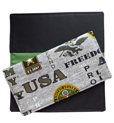 Cotton Fabric US Army Checkbook Cover | eBay
