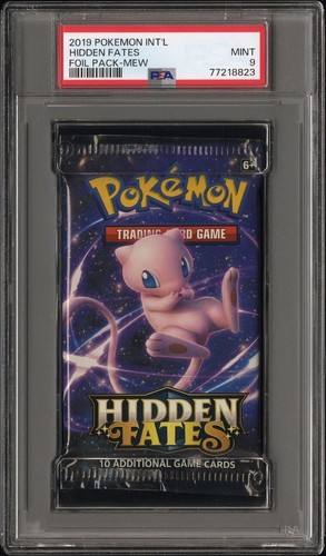 Pokemon Hidden Fates Sealed Booster Pack Mew PSA 9 Mint Sun & Moon 2019 ...