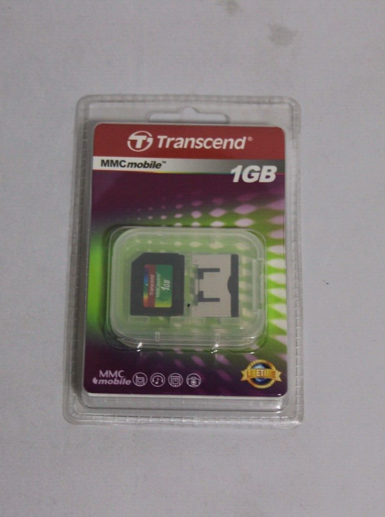 Transcend MultiMedia Card 1GB MMC-Mobile Type Memory Card Camera/Phone ...