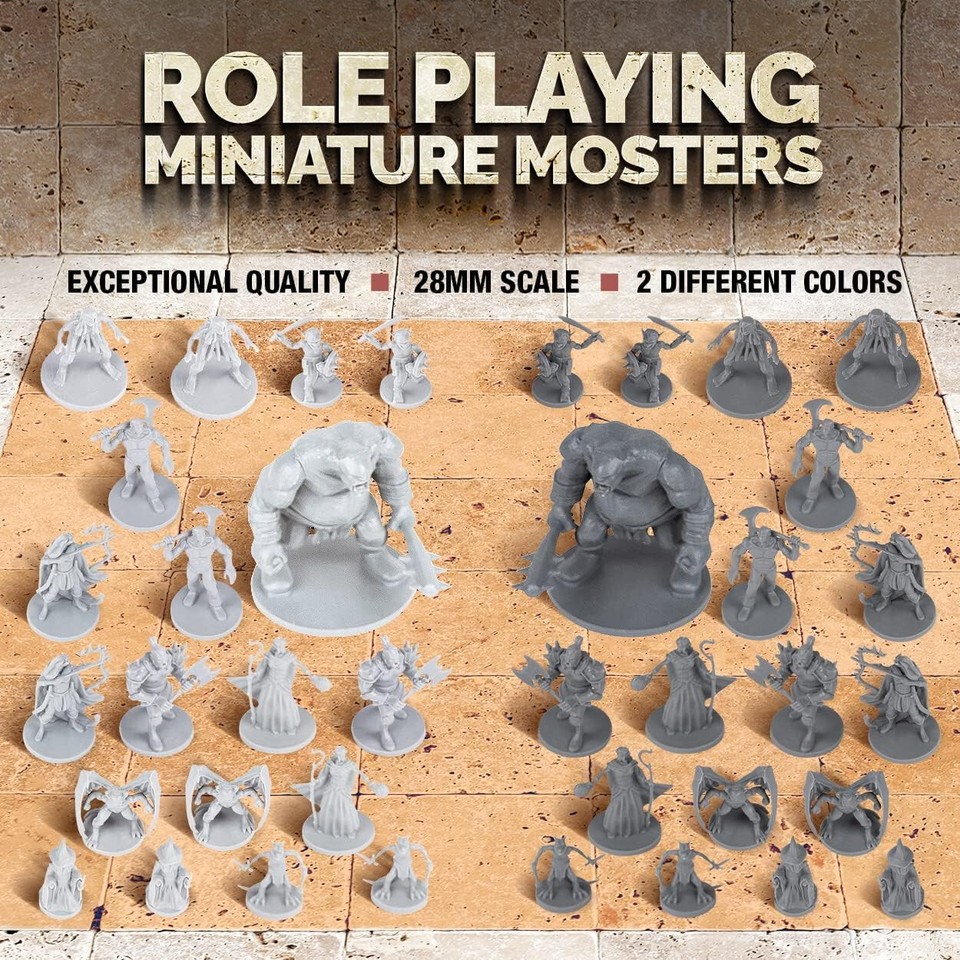 Dungeons And Dragons Role Playing Figures Minatures 38 PIECE SET 10 ...