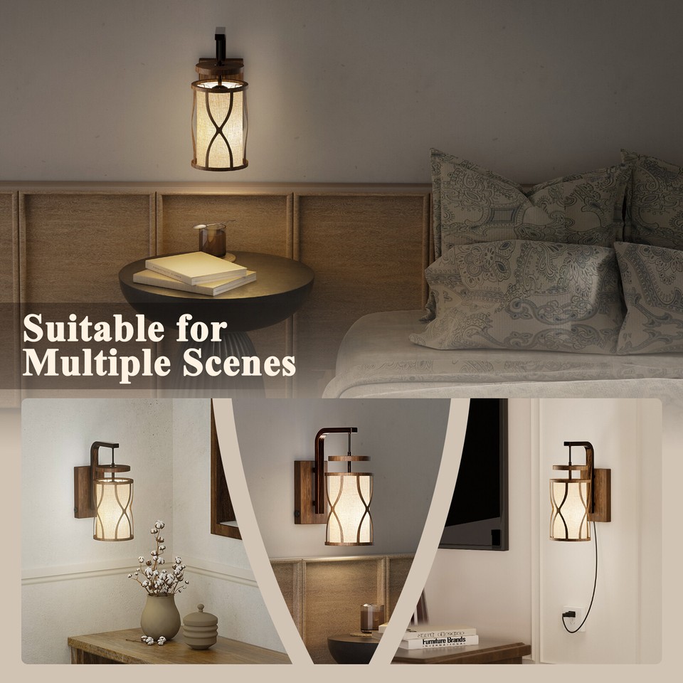 Vintage Adjust Brightness Wall Light Touch Control Wall Sconce Fixture ...