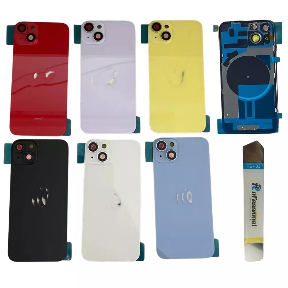 Lot For iPhone 15 14 13 12 11Pro XR XS 8 Replacement Back Glass Rear ...