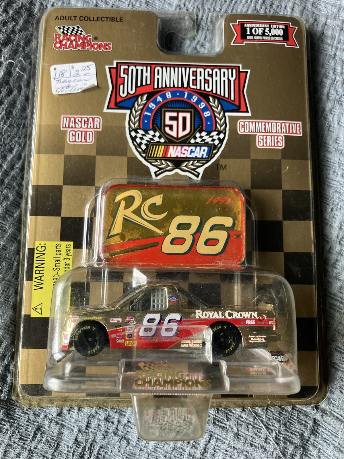 1998 Racing Champions NASCAR Gold Stacy Compton #86 Commemorative 50th ...