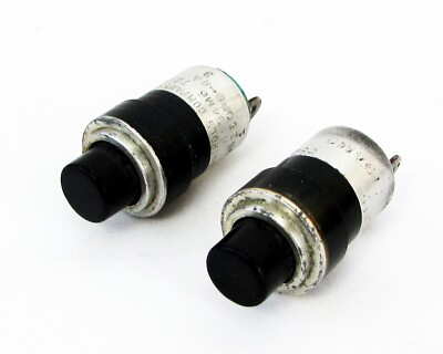 (2) MS25089-4A, Dual Contact Push-Button Switch 115VAC, 28VDC | eBay
