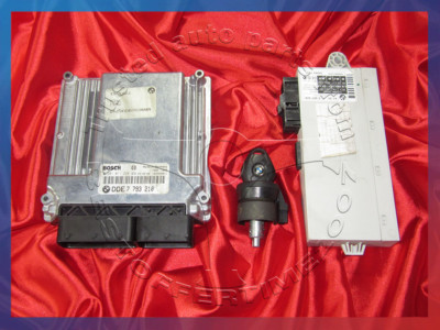 BMW E60 5 series 3.0d M57N DIESEL ENGINE ECU SET CONTROL MODULE DDE CAS ...