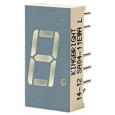 2x SA39-11EWA Display LED single 7-segment 9.9mm red 1.2-4.1mcd anode ...