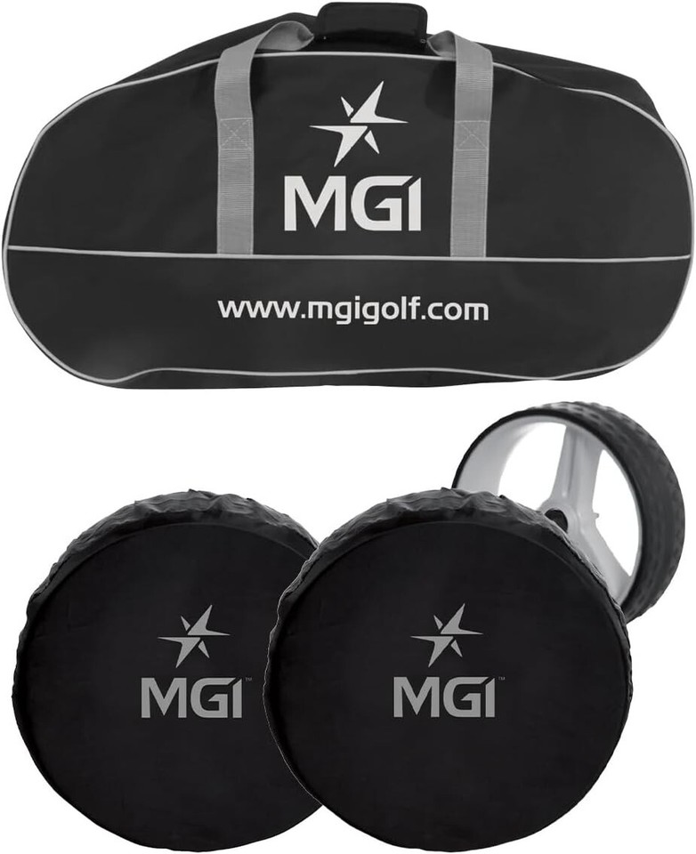 MGI Zip Navigator AT Motorized Golf Push Cart w Travel Bag ...