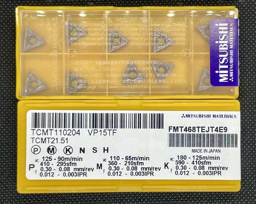 Mitsubishi TCMT 21.51 TCMT 110204 VP15TF Carbide Inserts - 10 pcs | eBay