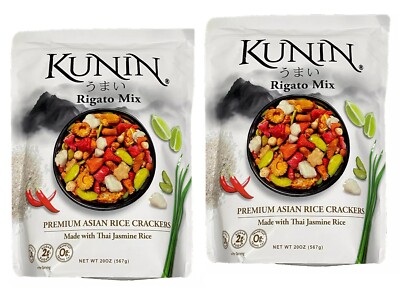 2-PACKS KUNIN Rigato Mix premium Asian rice crackers made with Thai ...