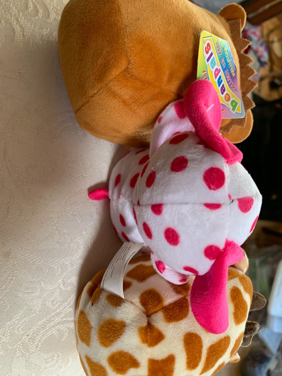 Lot of 3 KellyToy Original Beanpals Giraffe, Valentine Puppy, Lion | eBay