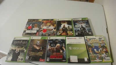 Xbox 360 games lot MAGIC: THE GATHERING Yu Gi Oh Sega Tennis Batman TNA ...