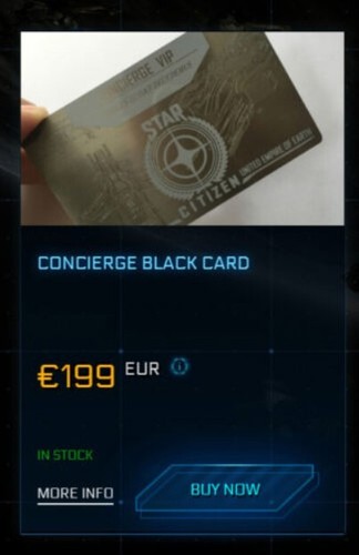 Star Citizen CONCIERGE BLACK VIP CARD (new) | eBay