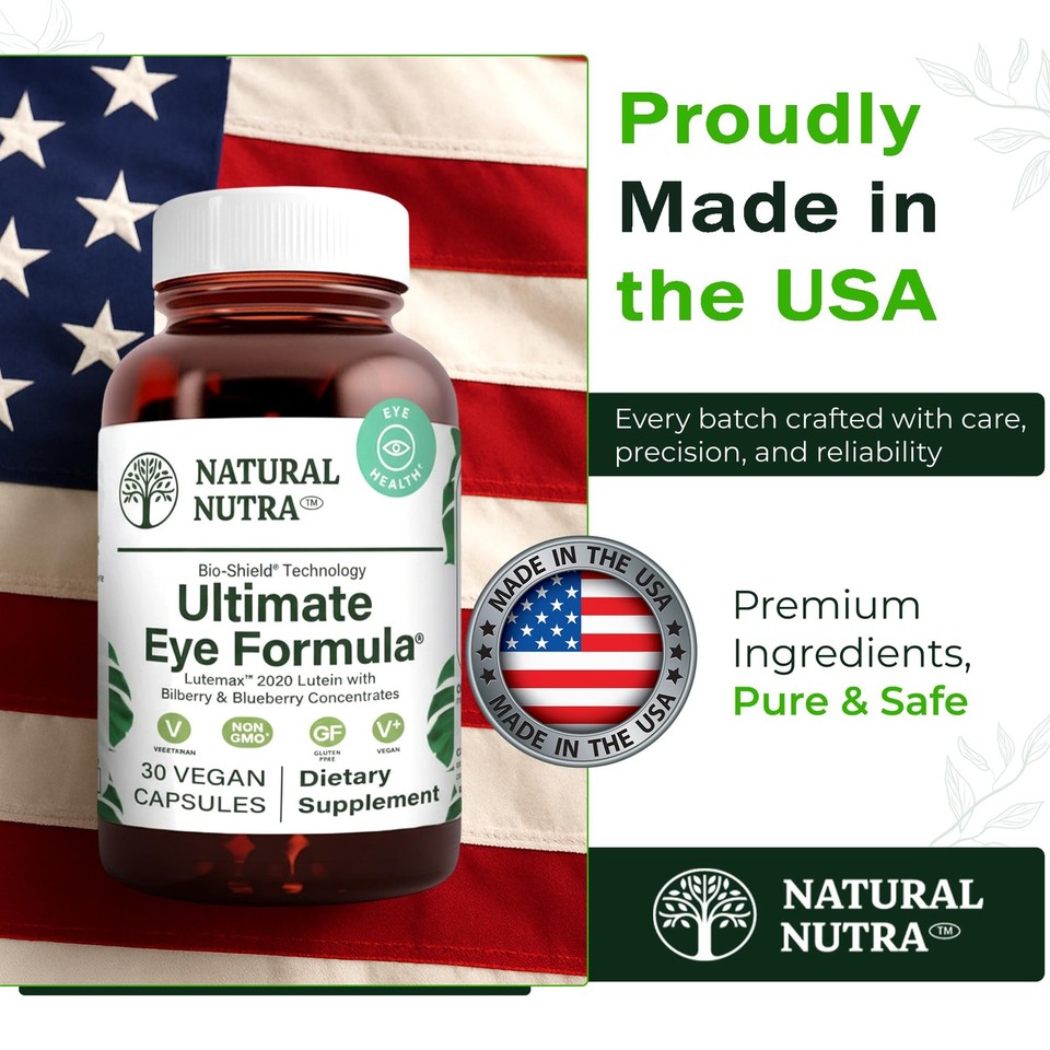 Natural Nutra Ultimate Eye Health Supplement - Bilberry Blueberry ...
