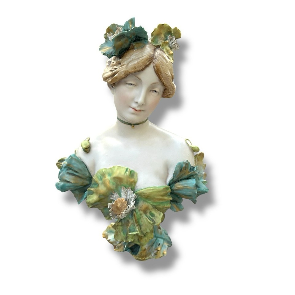 Art Nouveau Amphora RStK Turn Tepliz Porcelain Figurine Bust c.1900 ...