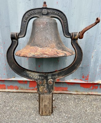 Antique 1886 V-M Bell Co Waynesboro VA School Metal No 2 Cast Iron Bell ...