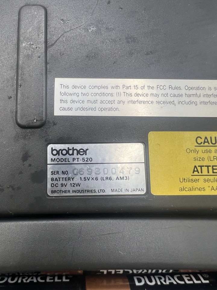 Brother P-Touch Extra PT-520 Electronic Thermal Label Maker TESTED | eBay