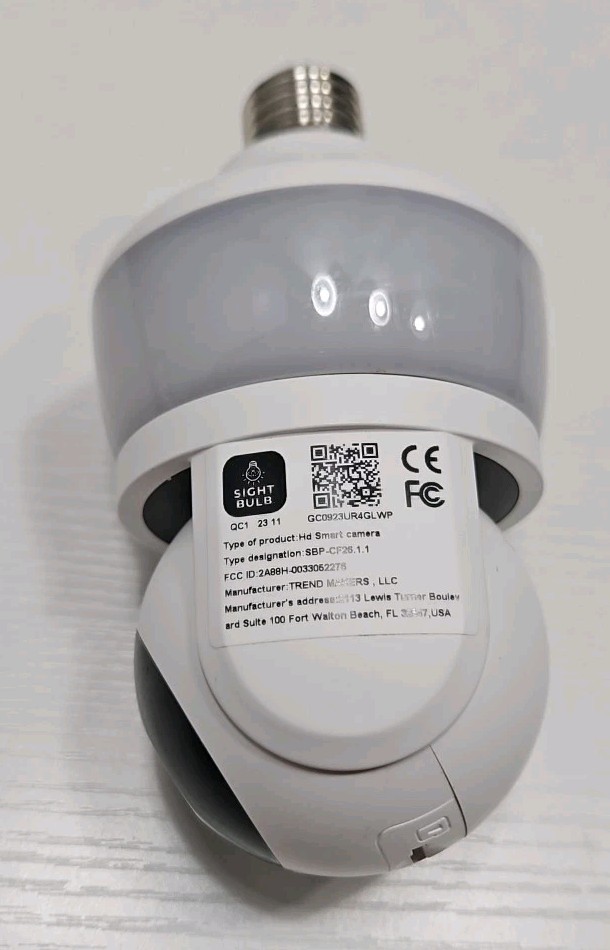 Sight Bulb Pro Security Camera W/ 80 Watt LED Light Two Way Talk No Box ...