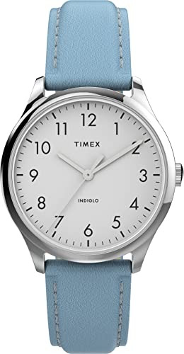 TIMEX MODERN EASY READER LEATHER LADIES WATCH | eBay