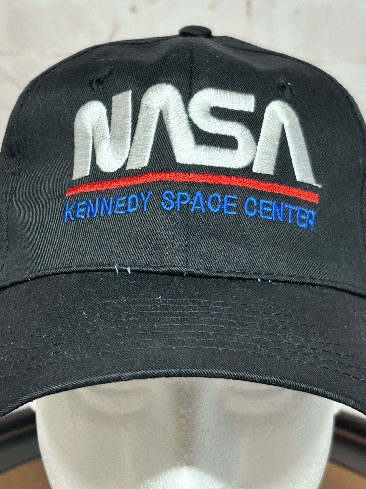 Vintage NASA Kennedy Space Center Snapback Hat Cap Navy Blue ...
