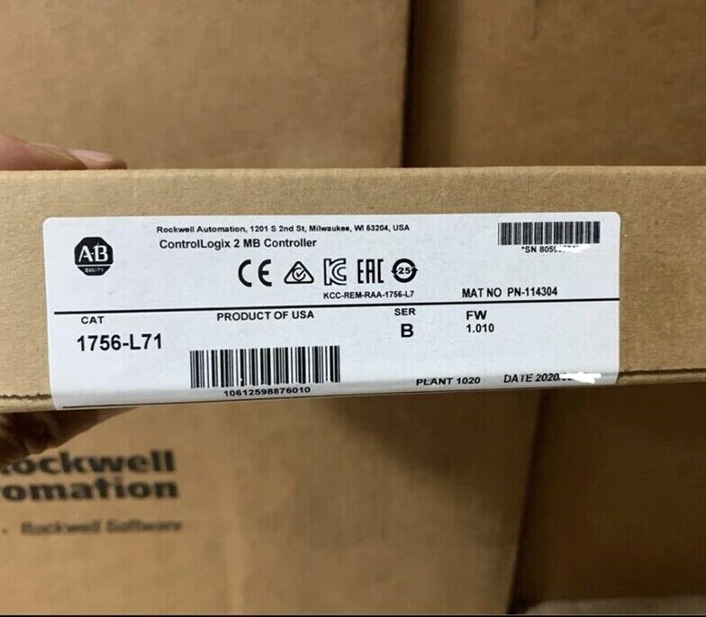New Allen Bradley Sealed 1756-L71 ControlLogix 2MB Controller PLC ...