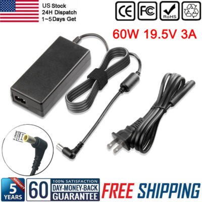 60W AC Power Adapter Charger For Sony Vaio PCG-FX FXA F Z505 XG GRX NV ...