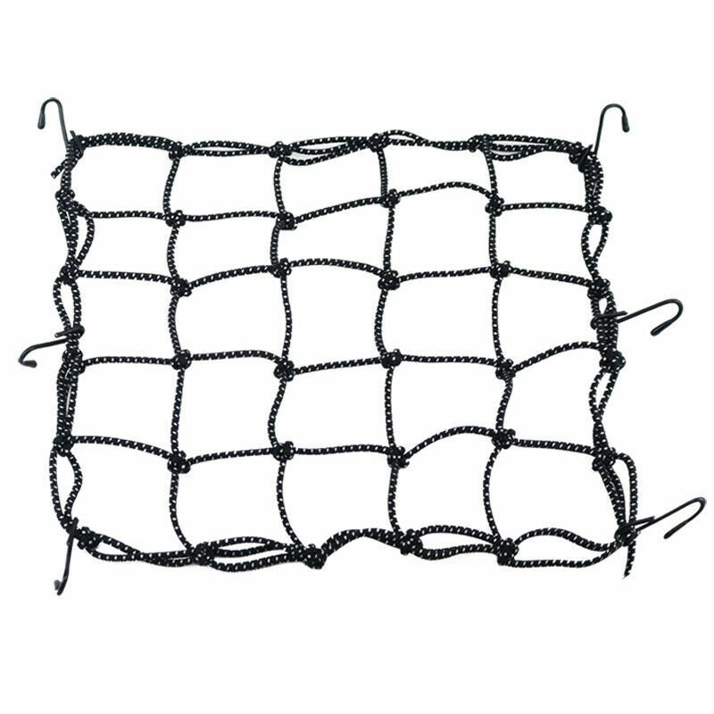 Motorcycle Cargo Bungee Net 15"x15" Small Elastic Rope Mess Strap for ...