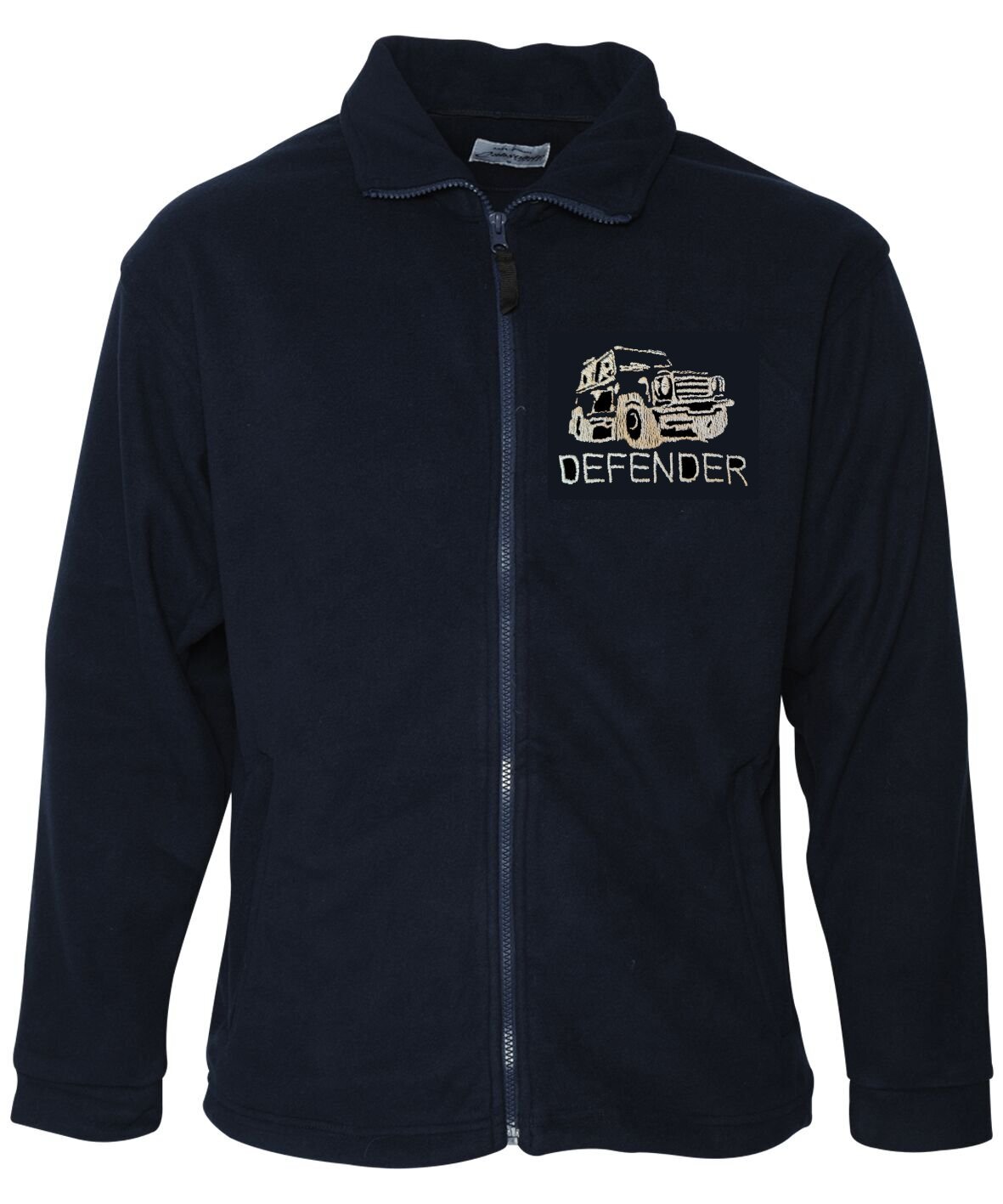 Land Rover Defender Fleece Jacket Embroidered Classic Car Personalised ...