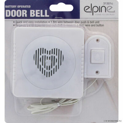 Wired Door Bell Chime Speaker White House Push Battery Operated Easy ...