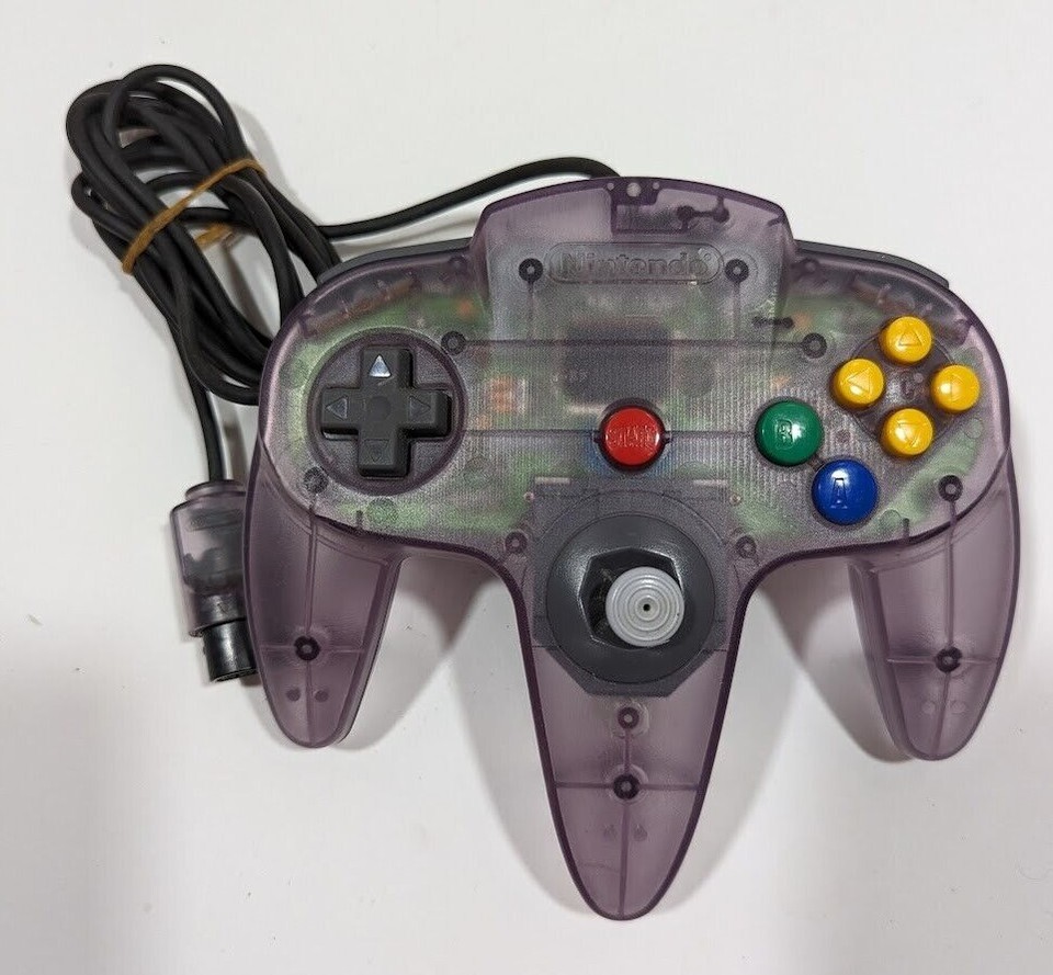 Loose Nintendo N64 Ice Blue Watermelon Red Controller OEM Funtastic ...