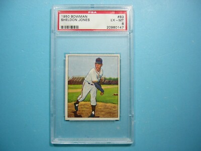 1950 BOWMAN MLB BASEBALL CARD #83 SHELDON JONES PSA 6 EX/NM SHARP!! '50 ...