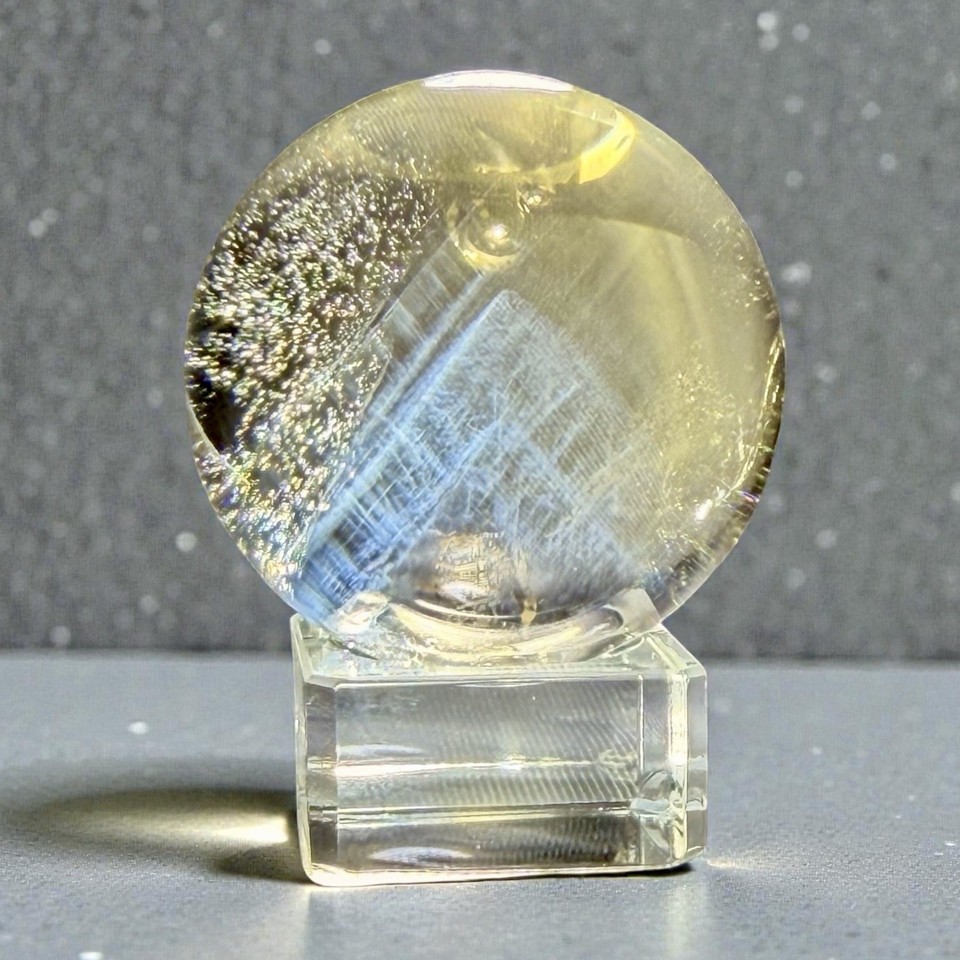 52mm Natural Citrine Sphere | Blue Needle Phantom Pyramids |Gold Leaf ...