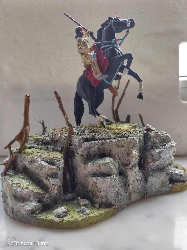 Elastolin Lineol Masse 7 Cm Wildwest Indianer mit Pferd Winnetou Karl ...