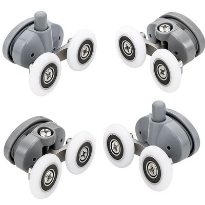 4 x Twin Shower Screen Door Rollers Runners Wheels 25mm Replacement UK ...