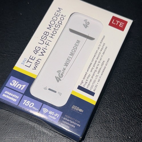 4G Wireless LTE WiFi Router SIM Card Portable 150Mbps USB Modem Hotspot ...