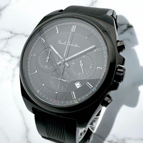 Paul Smith Limited Black Chronograph Calendar Fake Eyes Working Genuine ...