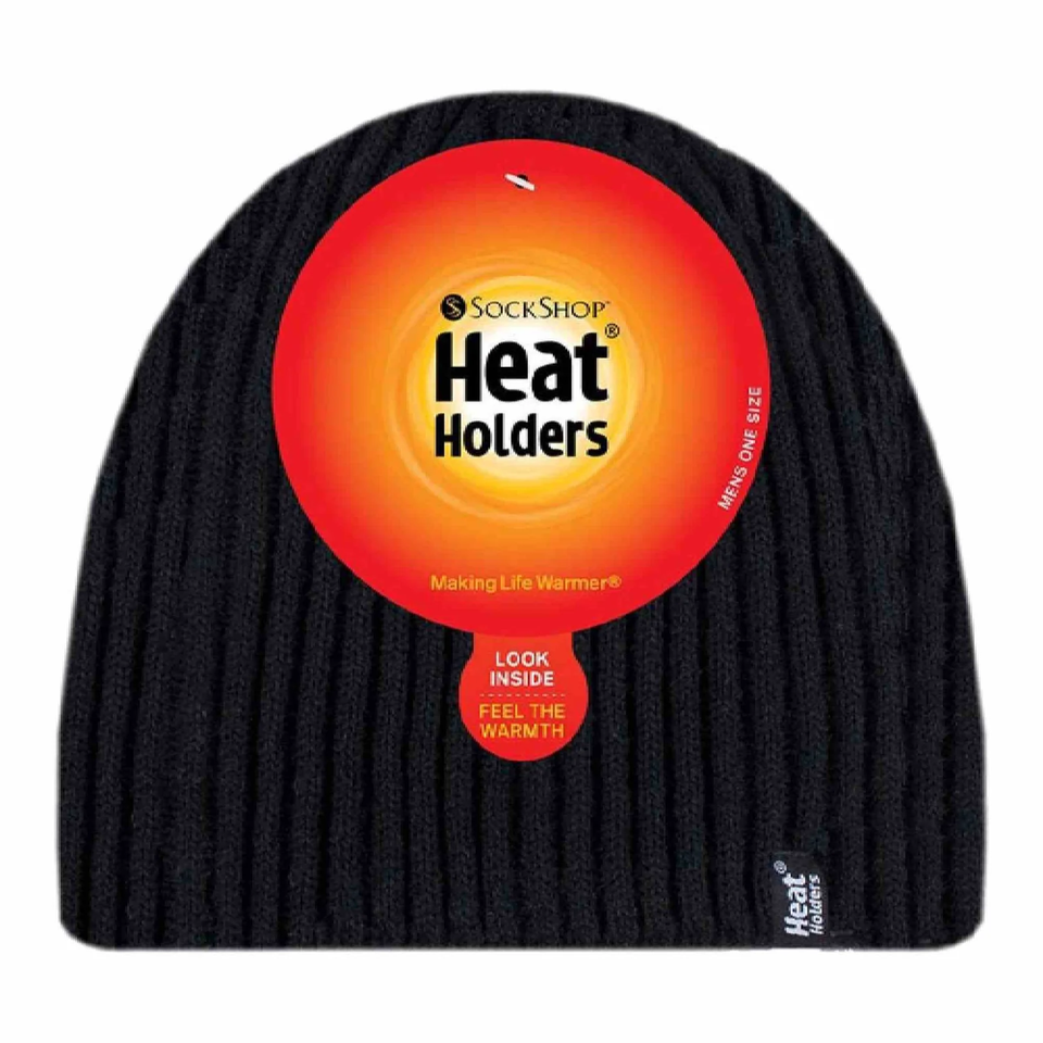 HEAT HOLDERS - Mens Cable Knitted Soft Yarn Luxurious Beanie Style Hat ...