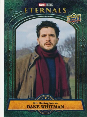 #76 KIT HARINGTON DANE WHITMAN 2023 Upper Deck Marvel Eternals GREEN ...