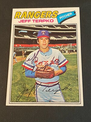 Jeff Terpko Signed 1977 Topps Card Auto Texas Rangers Autograph Baseball COA | eBay