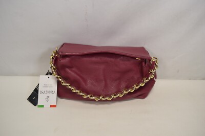NWT Isadora Purple Purse Genuine Leather w/ Chain Handle | eBay