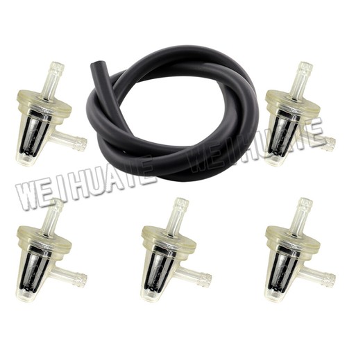 5x Clear Inline Gas Right Angle Fuel Filter For Motorcycle 6mm 7mm & 6* ...