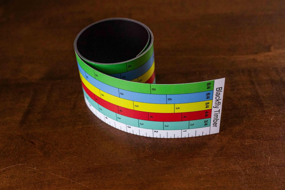 BLACKFLY Timber - Magnetic Sawmill Scale (3/4, 4/4, 5/4, 6/4, 8/4 ...
