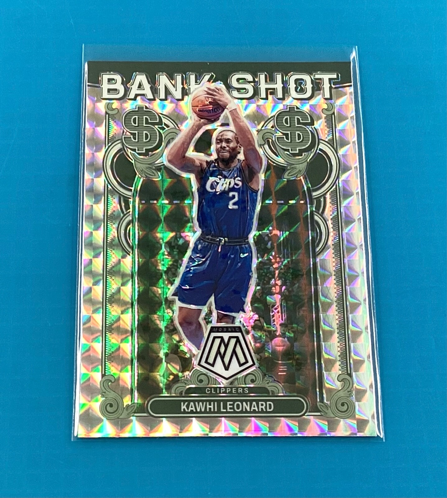2023-24 Panini Mosaic KAWHI LEONARD Clippers BANK SHOT SILVER MOSAIC ...