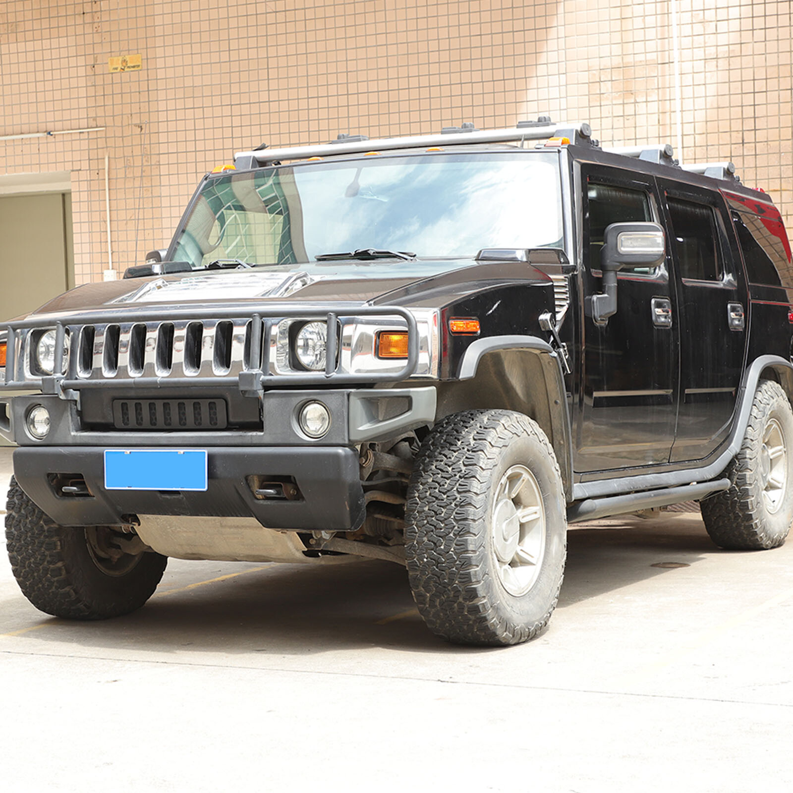 Black Front Bumper Lower Center Mesh Grille Panel Trim For Hummer H2 ...