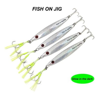 Slow Pitch Jig Glow Flat Fall Jig Vertical Jigging Saltwater Fishing ...