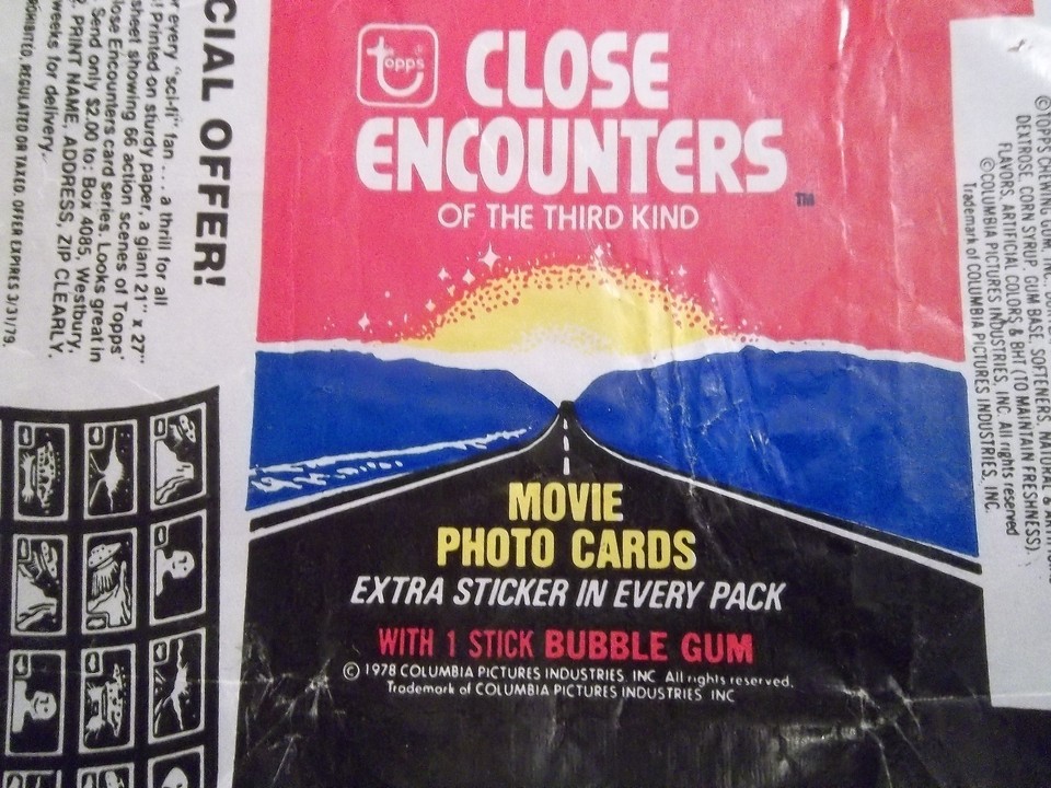 Vintage 1978 CLOSE ENCOUNTERS OF THE THIRD KIND Topps Trading Card ...