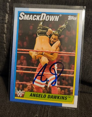 Angelo Dawkins Autograph Signed 2021 Topps Heritage WWE Wrestling | eBay